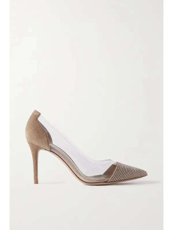 GIANVITO ROSSI 85 Crystal-embellished Pumps