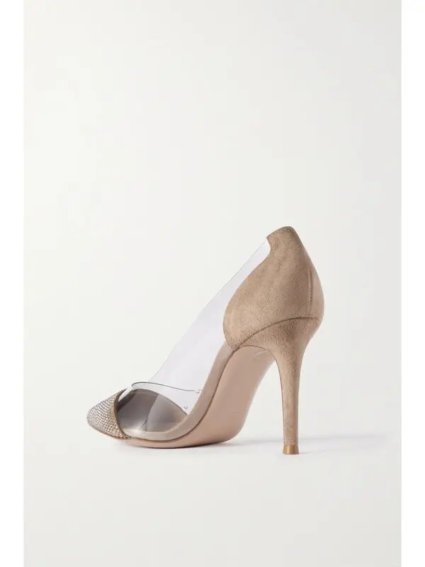GIANVITO ROSSI 85 Crystal-embellished Pumps