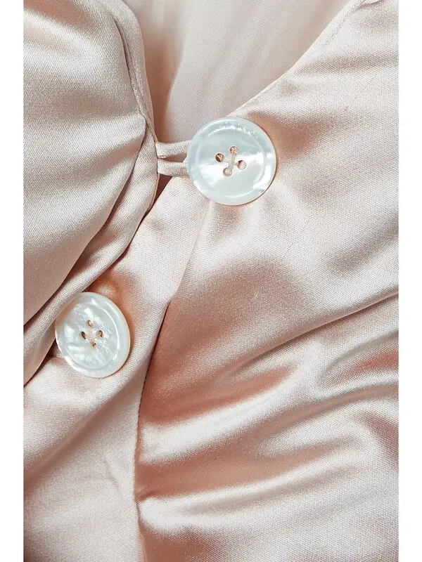 INTERIOR The Mira Quilted Silk-satin Down Jacket