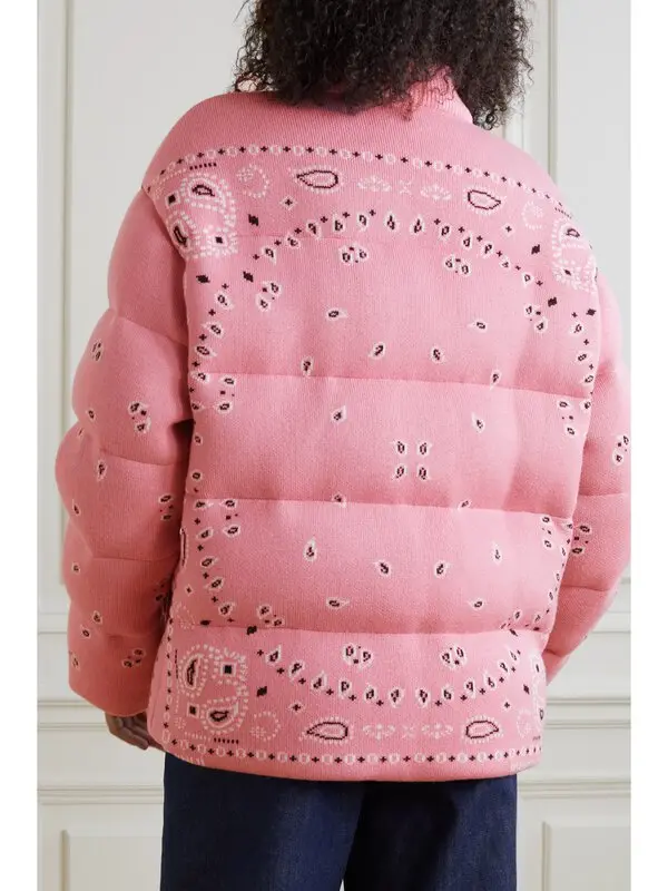 Alanui Bandana Jacquard Quilted Down Jacket