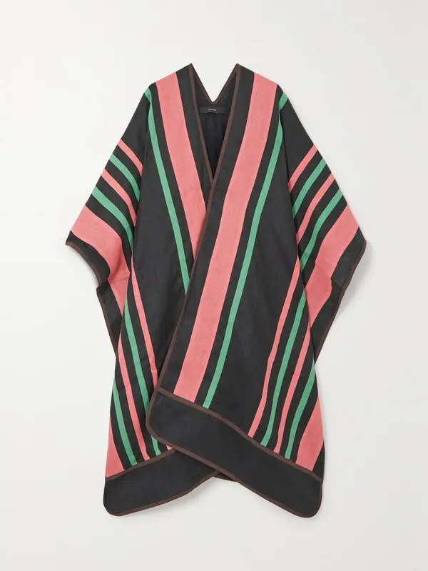 Vita Kin Ola Striped Linen Cape
