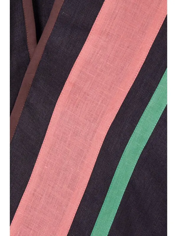 Vita Kin Ola Striped Linen Cape