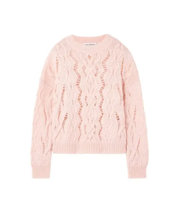 Our Legacy Cable Sonar Open-knit Wool Sweater - Pink