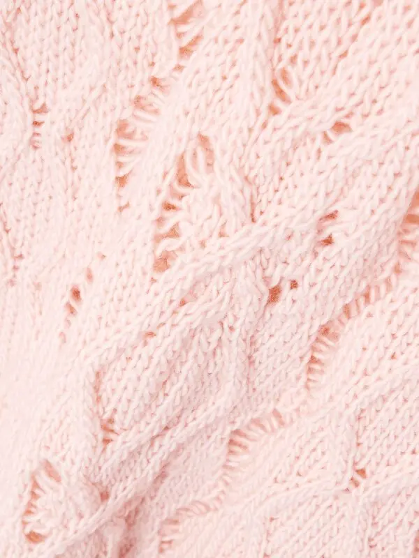 Our Legacy Cable Sonar Open-knit Wool Sweater - Pink