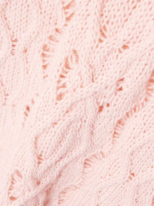 Our Legacy Cable Sonar Open-knit Wool Sweater - Pink