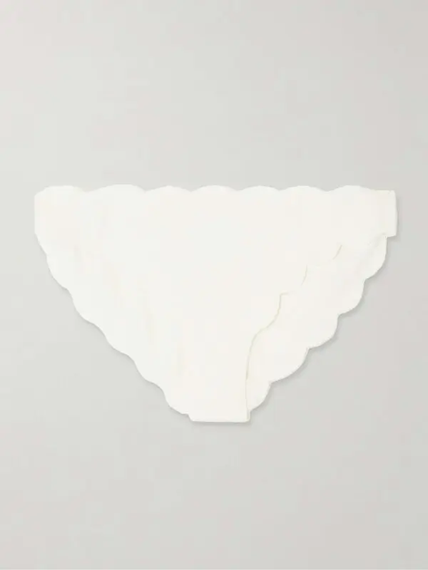 Marysia Antibes Scalloped Bikini Briefs - Off-white