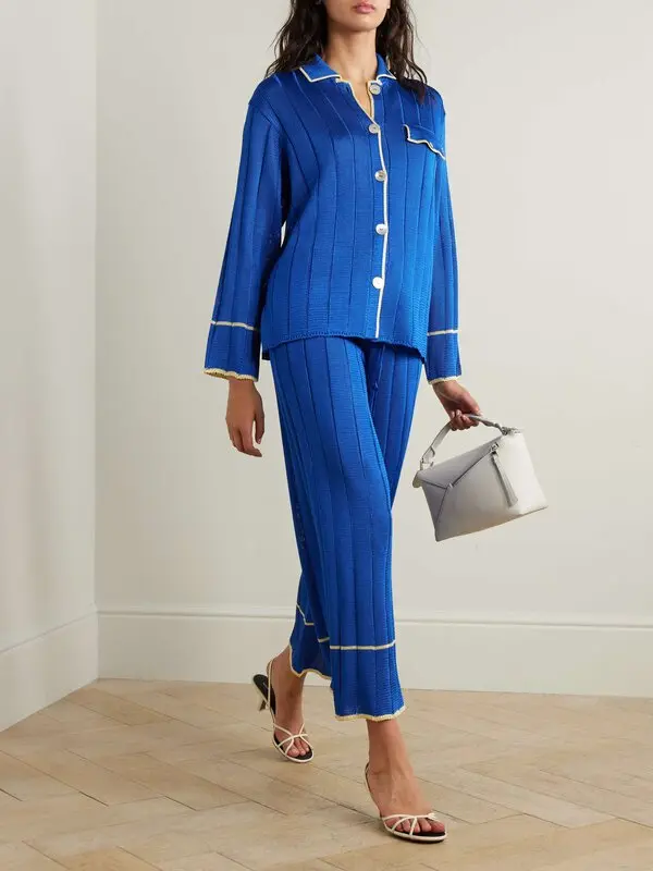 Calle Del Mar Ribbed-knit Shirt
