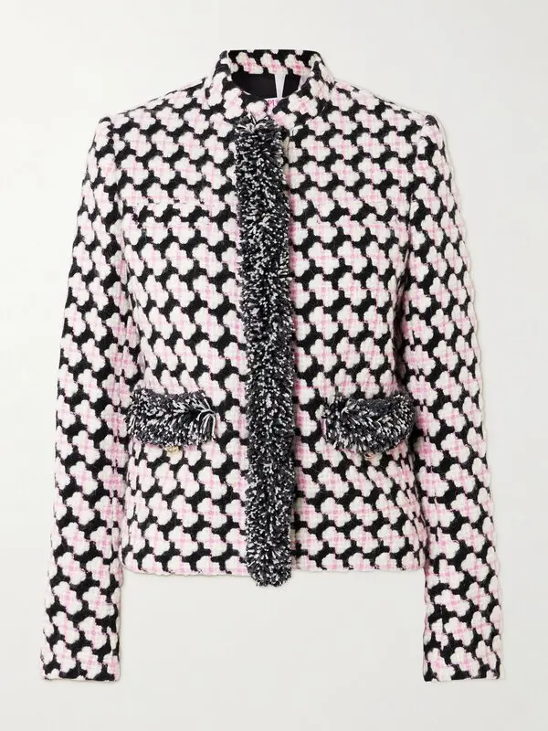 Emilio Pucci Fringed Wool-blend Tweed Jacket