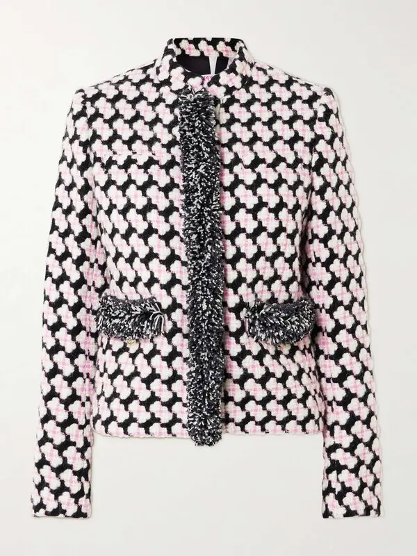 Emilio Pucci Fringed Wool-blend Tweed Jacket