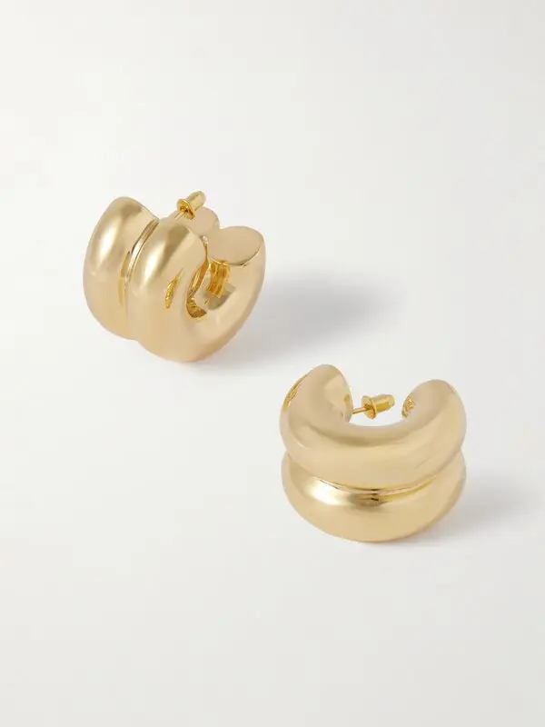 UNCOMMON MATTERS Billow Vermeil Hoop Earrings - Gold