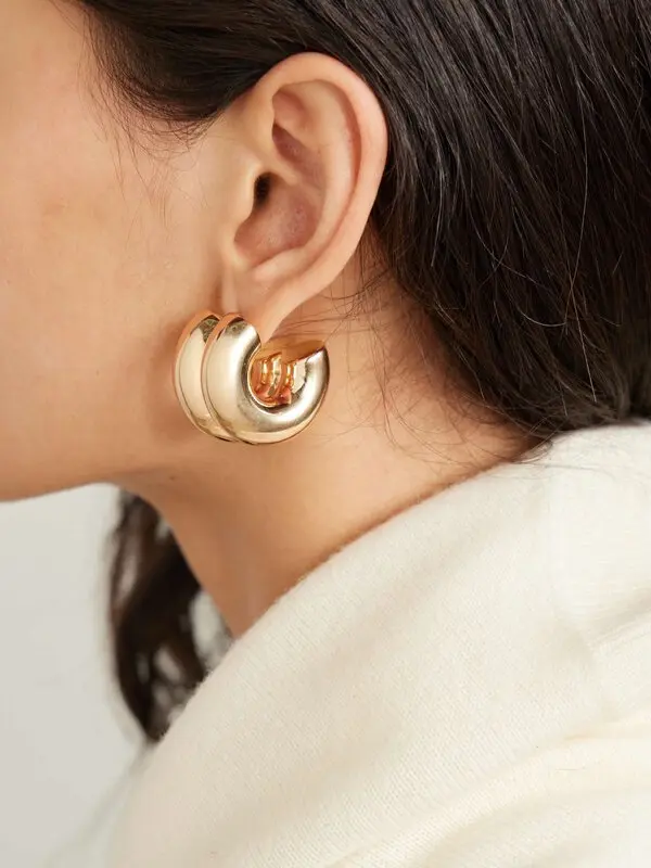 UNCOMMON MATTERS Billow Vermeil Hoop Earrings