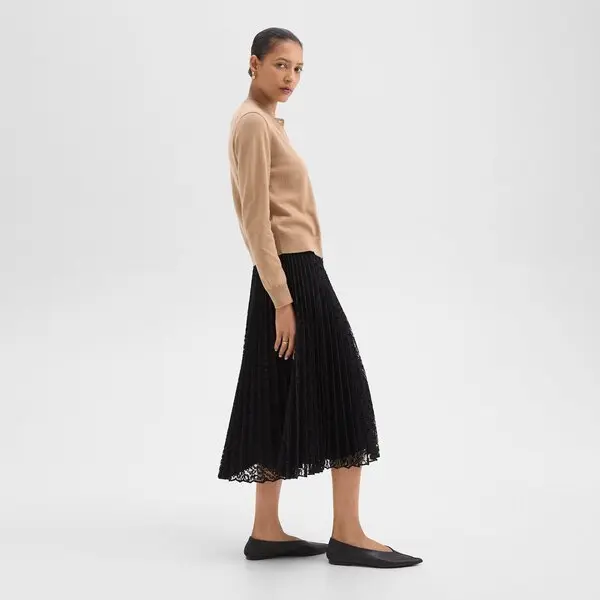 Theory Pleated Midi Skirt