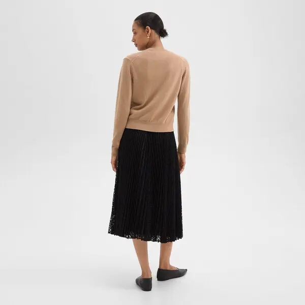 Theory Pleated Midi Skirt