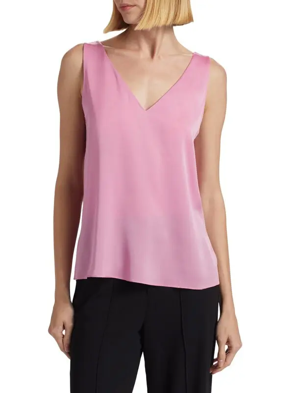Kobi Halperin Sailor Stretch-silk Sleeveless Blouse - Blush