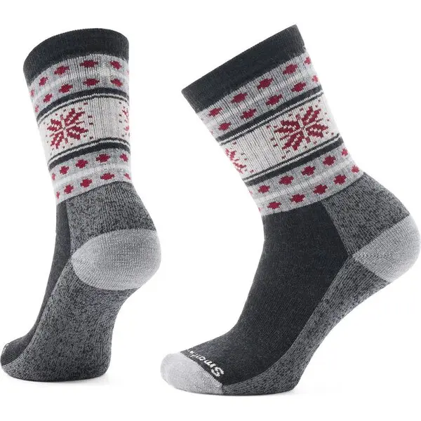 Smartwool Snowflake Dream Merino Wool Blend Crew Socks - Charcoal