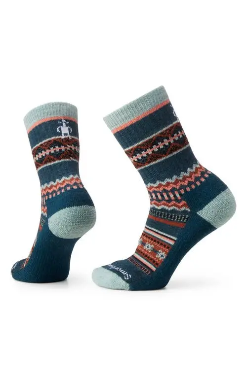 Smartwool Everyday Snowed In Crew Socks - Twilight Blue