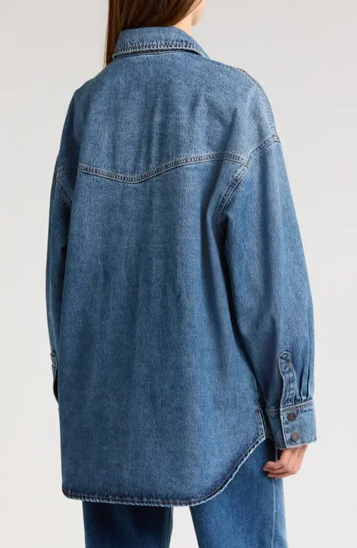 HIDDEN JEANS Oversized Western Denim Shirt