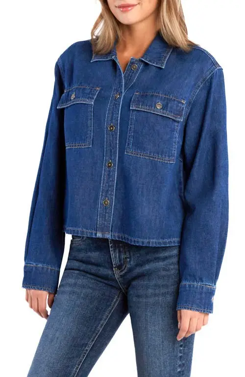WASH LAB DENIM Lilou Boxy Button-up Shirt