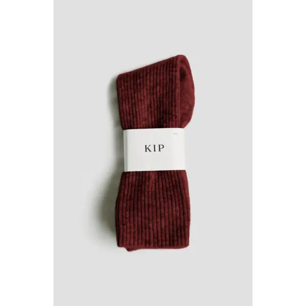 KIP Merino Cashmere Sleep Socks - Crimson