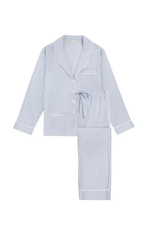 KIP Premium Cotton Pajama Set - Mist Blue