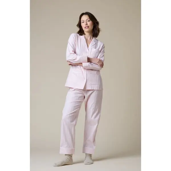 KIP Premium Cotton Pajama Set - Pink Peony