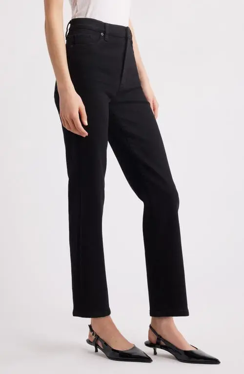 FRAME Le Sleek High-waist Ankle Straight Leg Jeans - Black