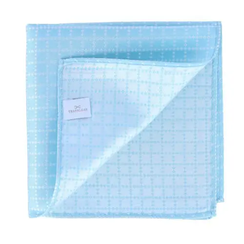 Trafalgar Rowan Geometric Pattern Silk Pocket Square Set