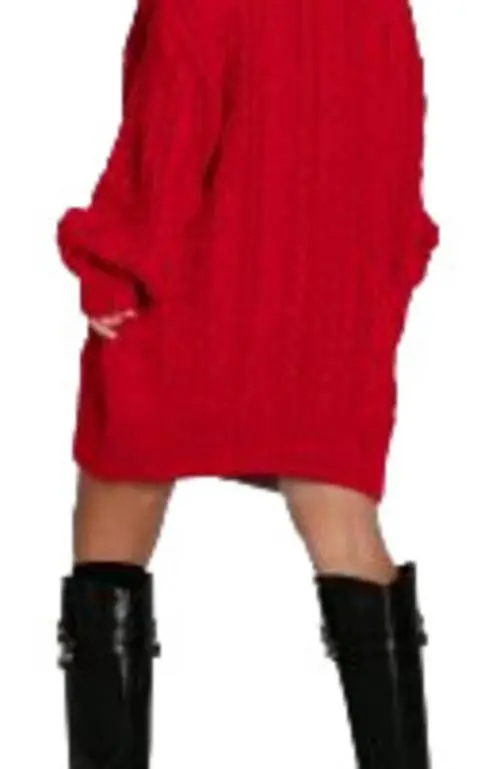 BELLE & BLOOM Still The One Chunky Oversize Knit - Red