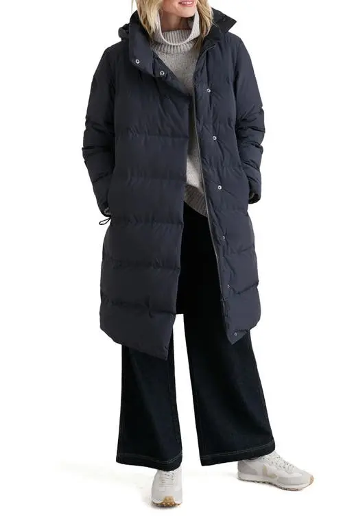 SEASALT CORNWALL Holywell Bay Waterproof Puffer Coat - Inkwell Blue