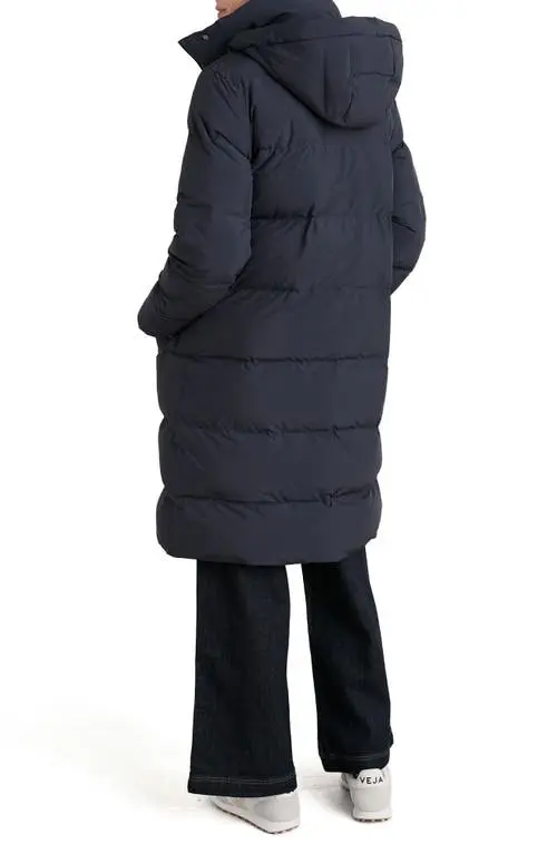 SEASALT CORNWALL Holywell Bay Waterproof Puffer Coat - Inkwell Blue