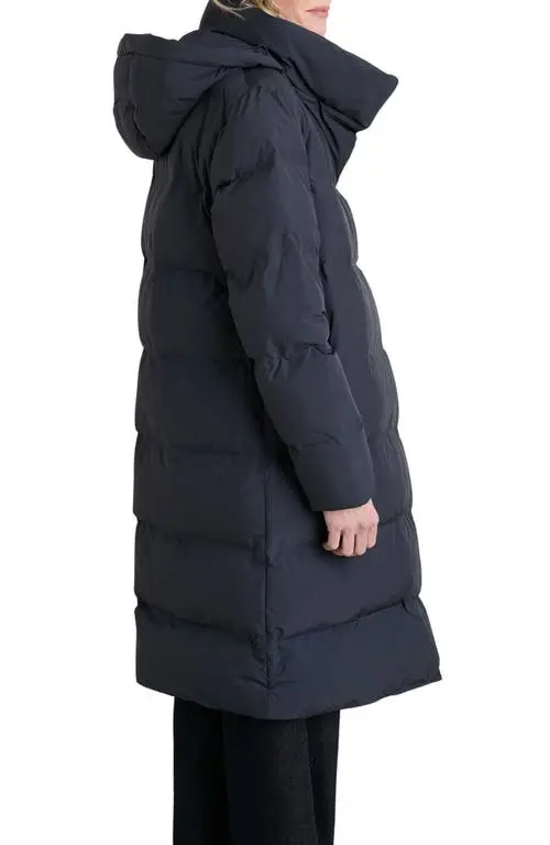 SEASALT CORNWALL Holywell Bay Waterproof Puffer Coat - Inkwell Blue