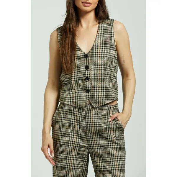 Brixton Plaid Relaxed Fit Vest