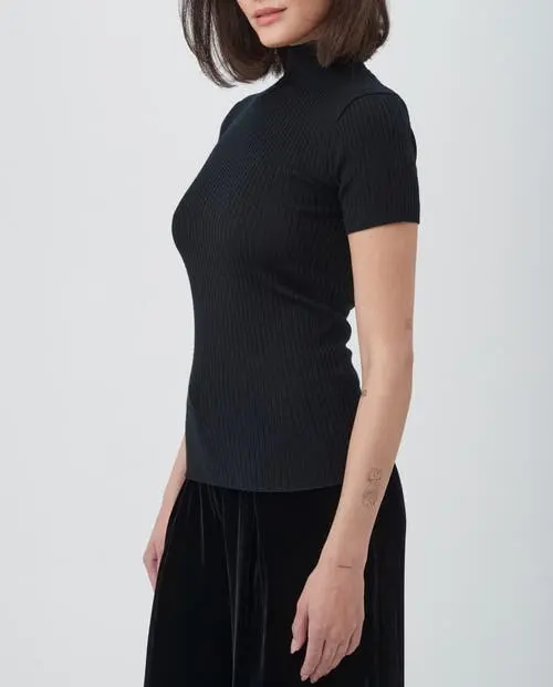 Trina Turk Armeni Mock Neck - Black