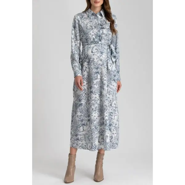 PIETRO BRUNELLI Print Long Sleeve Dress