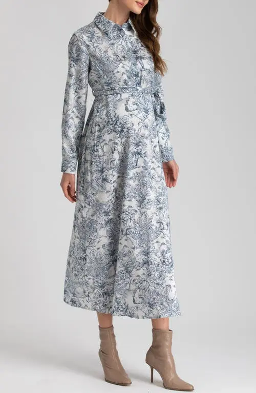 PIETRO BRUNELLI Print Long Sleeve Dress