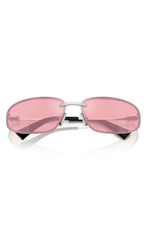 Miu Miu 69mm Oversize Oval Sunglasses