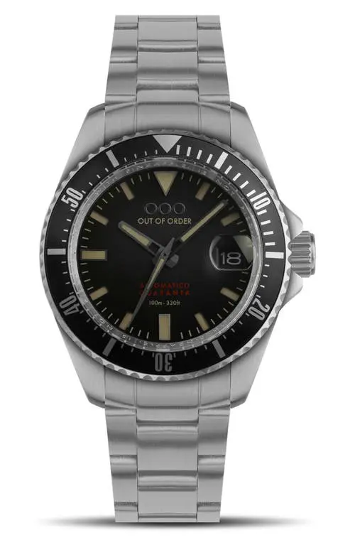 OUT OF ORDER Automatico Quaranta Bracelet Watch - Black