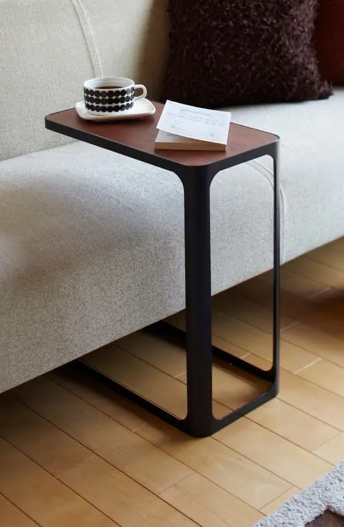 YAMAZAKI Wood & Steel Accent Table