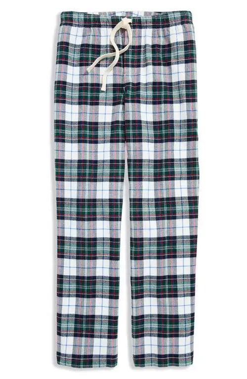 Vineyard Vines Holiday Print Flannel Lounge Pants - White Cap