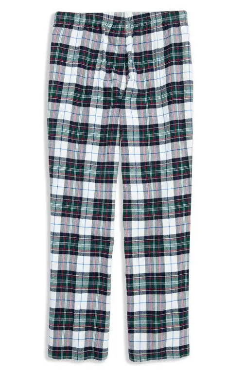 Vineyard Vines Holiday Print Flannel Lounge Pants - White Cap