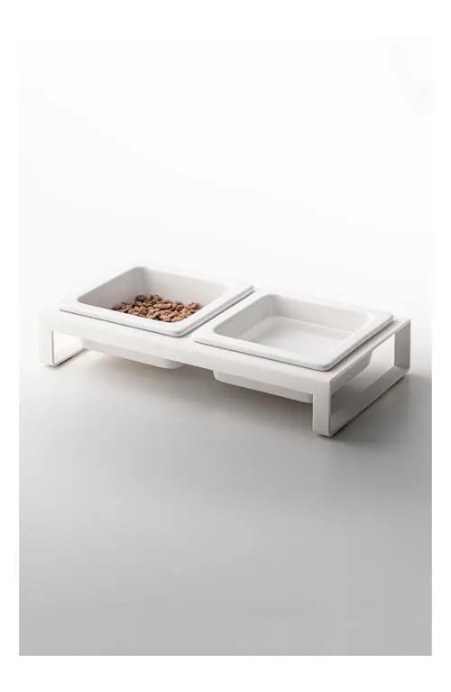 YAMAZAKI Elevated Double Bowl Pet Diner