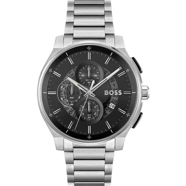 BOSS Peak 2.0 Chronograph Bracelet Watch - Silver/black