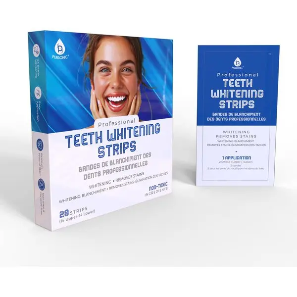 PURSONIC Professional Teeth Whitening Strips - Blue