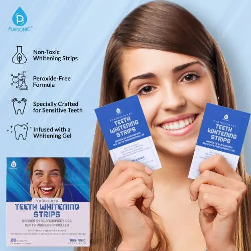 PURSONIC Professional Teeth Whitening Strips - Blue