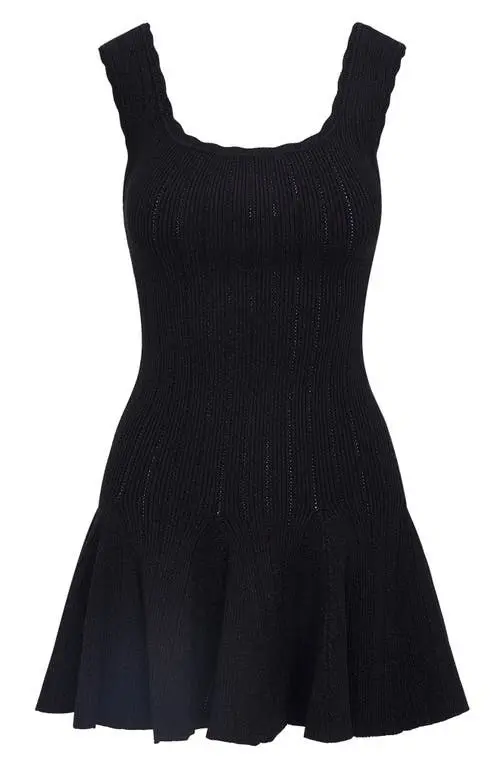 LoveShackFancy Maryanne Embellished Knit Minidress