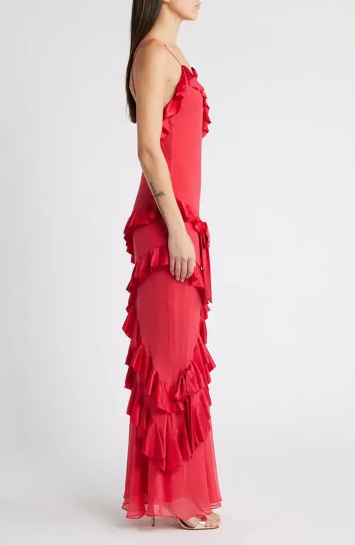 LoveShackFancy Rialto Ruffle Silk Dress