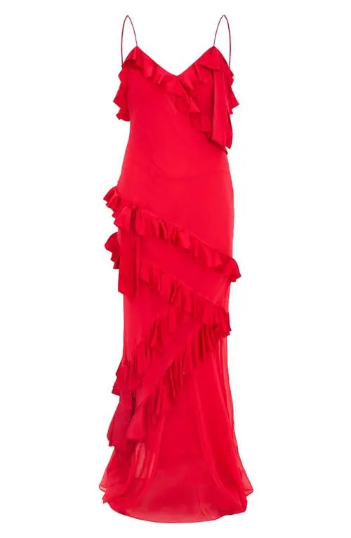 LoveShackFancy Rialto Ruffle Silk Dress