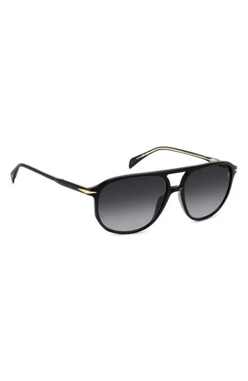 DB EYEWEAR BY DAVID BECKHAM 58mm Aviator Sunglasses