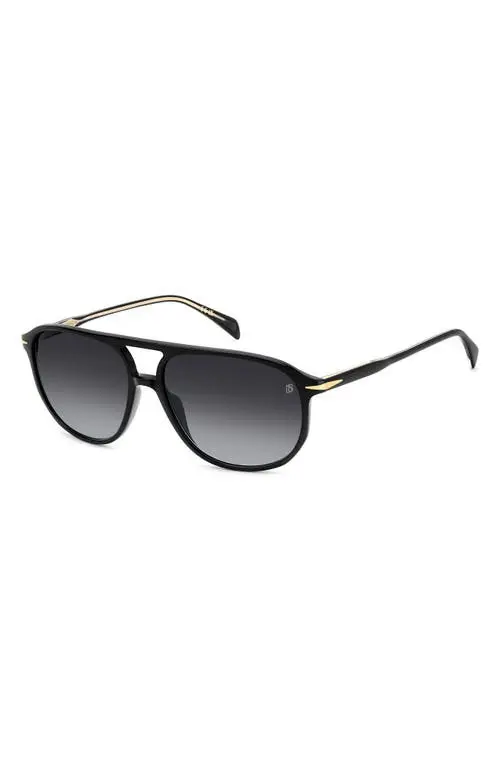 DB EYEWEAR BY DAVID BECKHAM 58mm Aviator Sunglasses