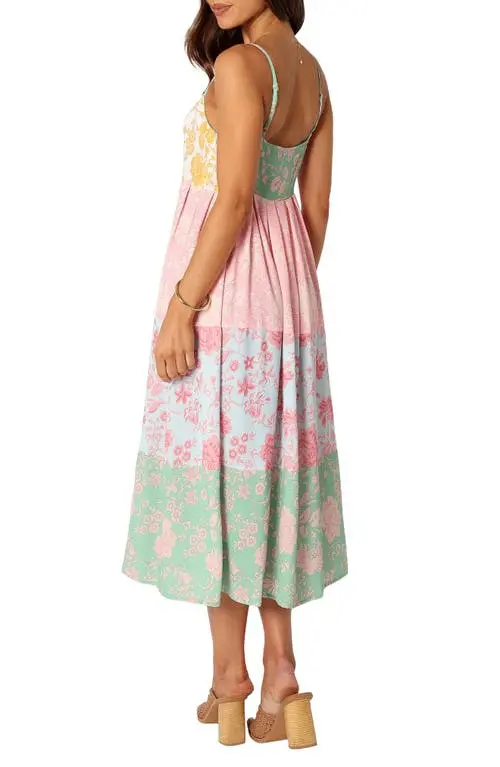 Petal & Pup Shelby Floral Midi Sundress - Green Multi | Editorialist